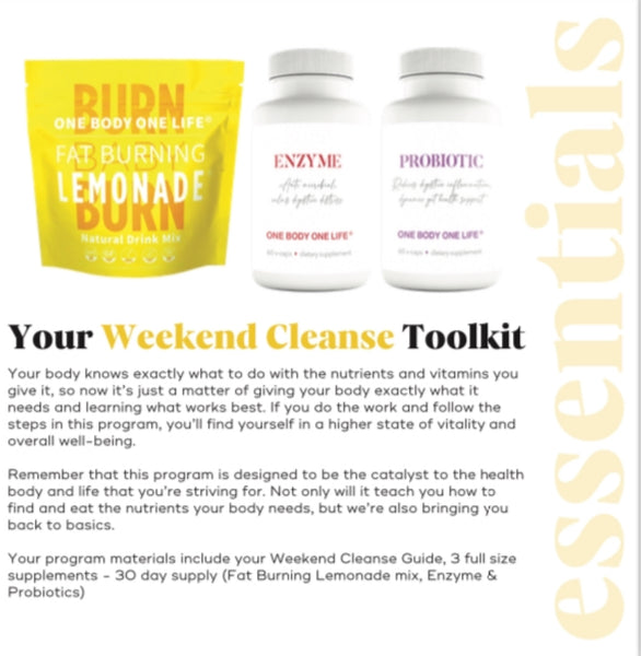 WEEKEND CLEANSE TOOLKIT : Fat Burning Lemonade, Probiotic and Digestiv – fatburninglemonade